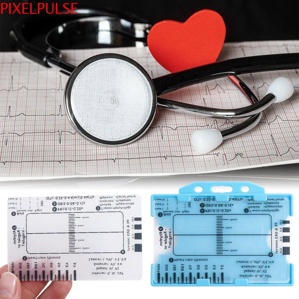 Pixelpulse ECG 7 Step Ruler Card, Clear พร้อมเกราะป้องกัน ECG/Ekg ...