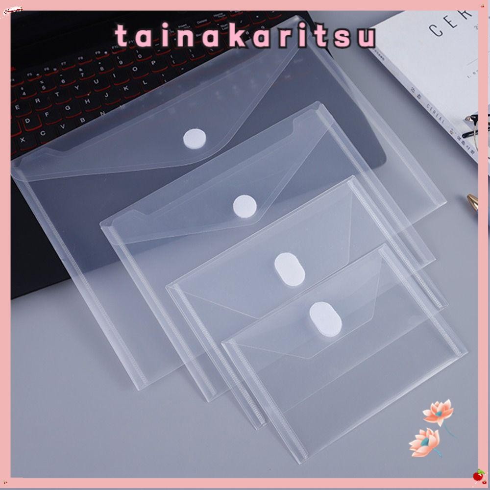 แฟ้ม TAINAKARITSU, กระเป๋าแฟ้มใสกันน้ํา, พลาสติกหนา A4/A5/A7/A8 การ์ดที่ใส่แฟ้มกระดาษโรงเรียน ...