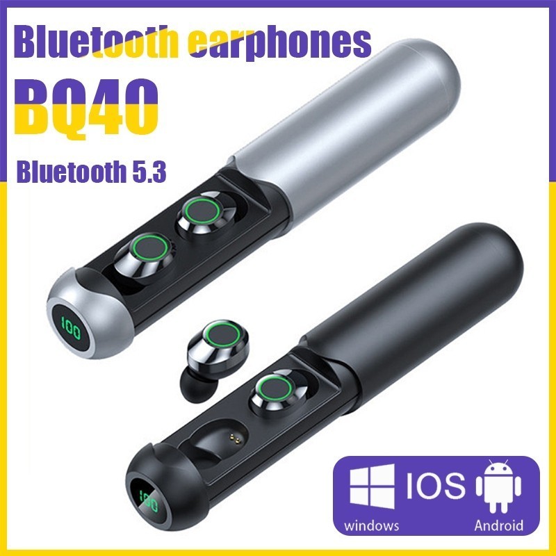 เรือเร็วTWS Bq40 หูฟังไร้สายใหม่หูฟังบลูทูธ 5.3 ชุดหูฟังเกมการควบคุมแบบ ...