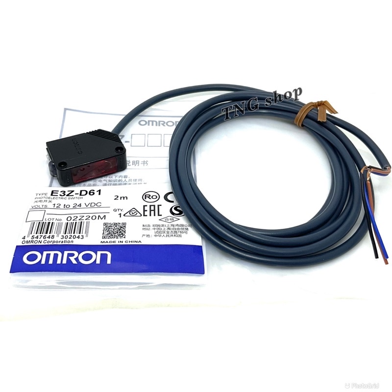 E3Z-D61 sensor เซ็นเซอร์ OMRON เซ็นเซอร์โฟโต้ จับวัตถุ ระยะการจับ 5-10 CM ชนิดNPN-NO พร้อมส่งมือ ...