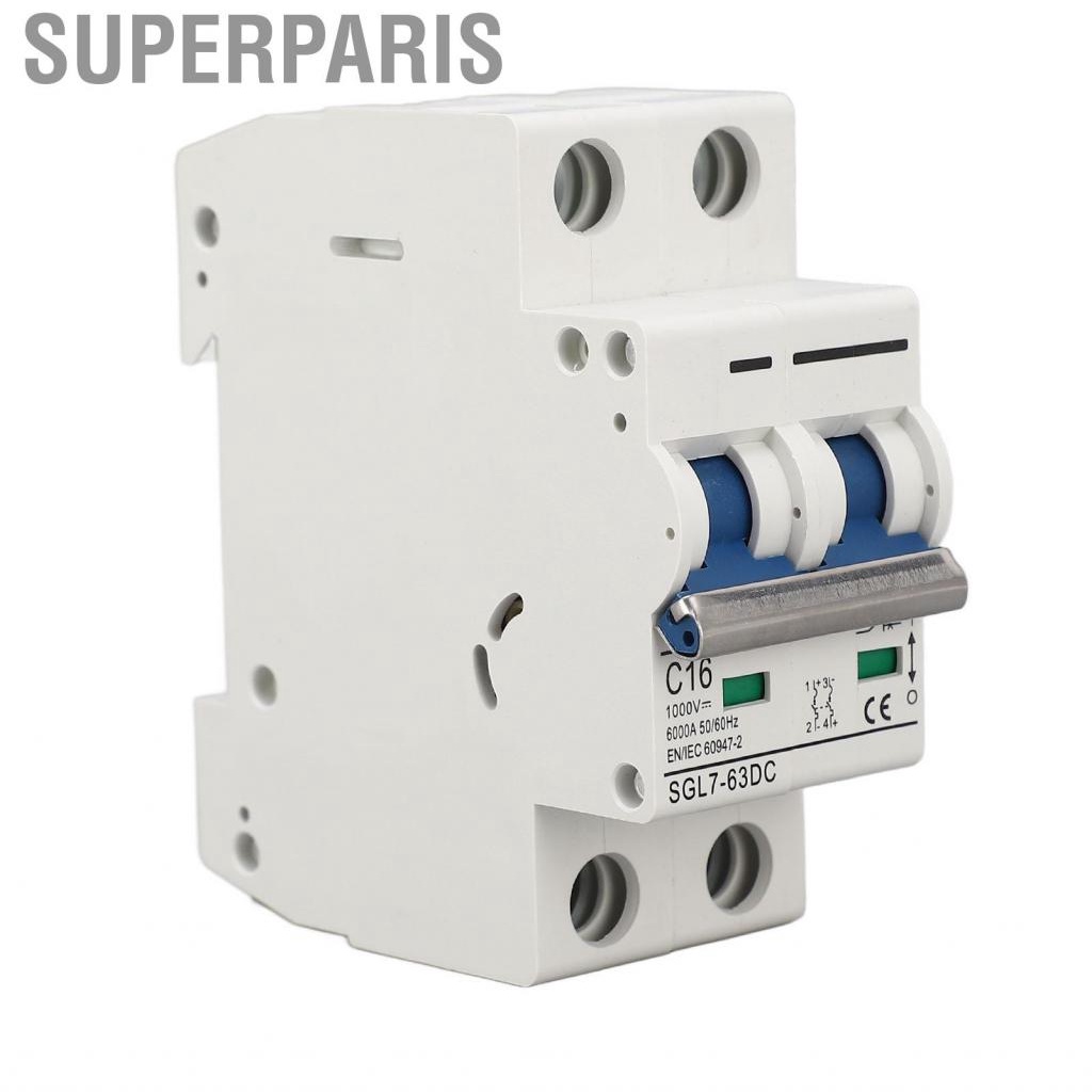 Superparis 2 Pole DC Miniature Circuit Breaker Powerful Reflux Protection Solar PV System ...