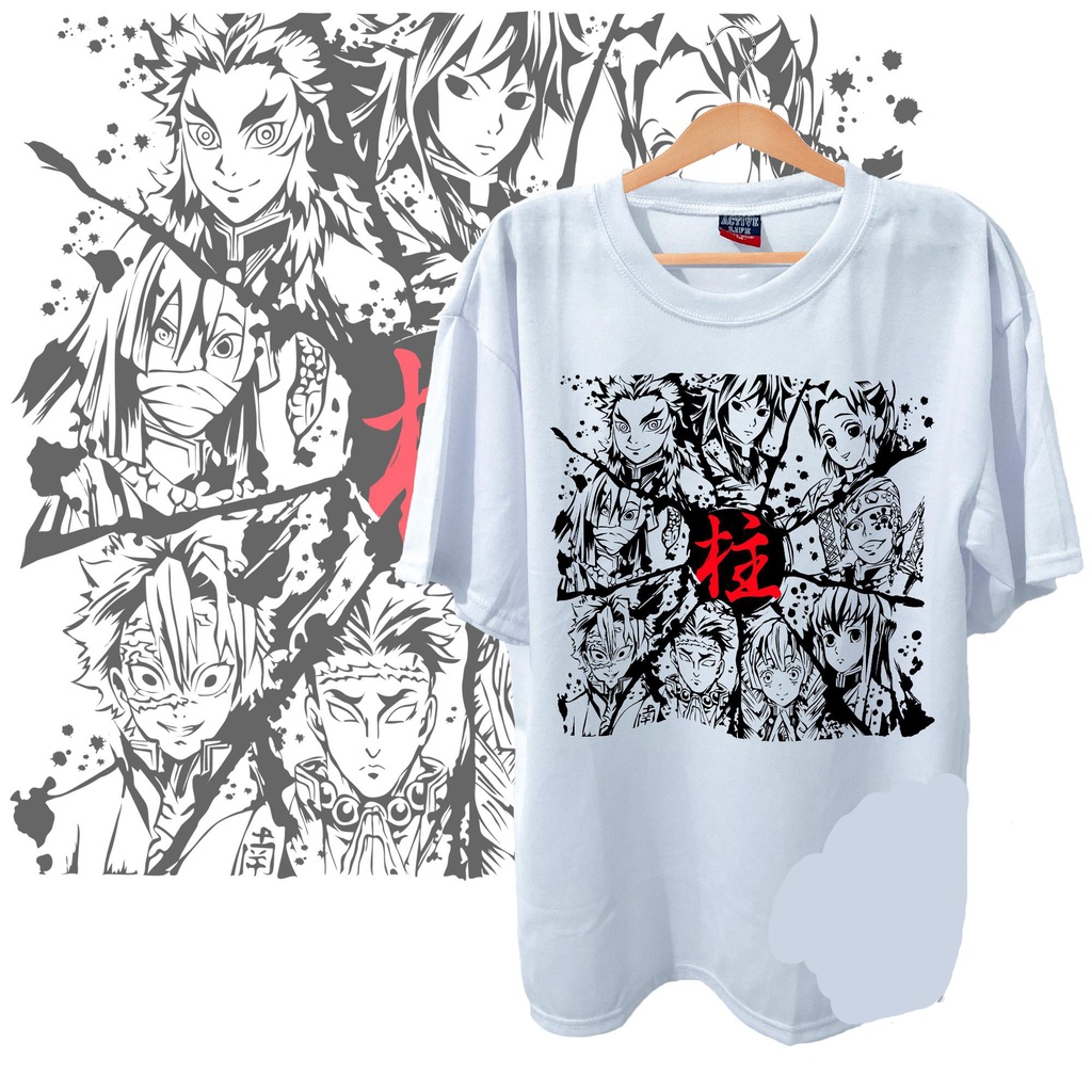 เสื้อยืดคอกลม DEMON SLAYER Manga Design T-shirt with DTF Anime Print ...