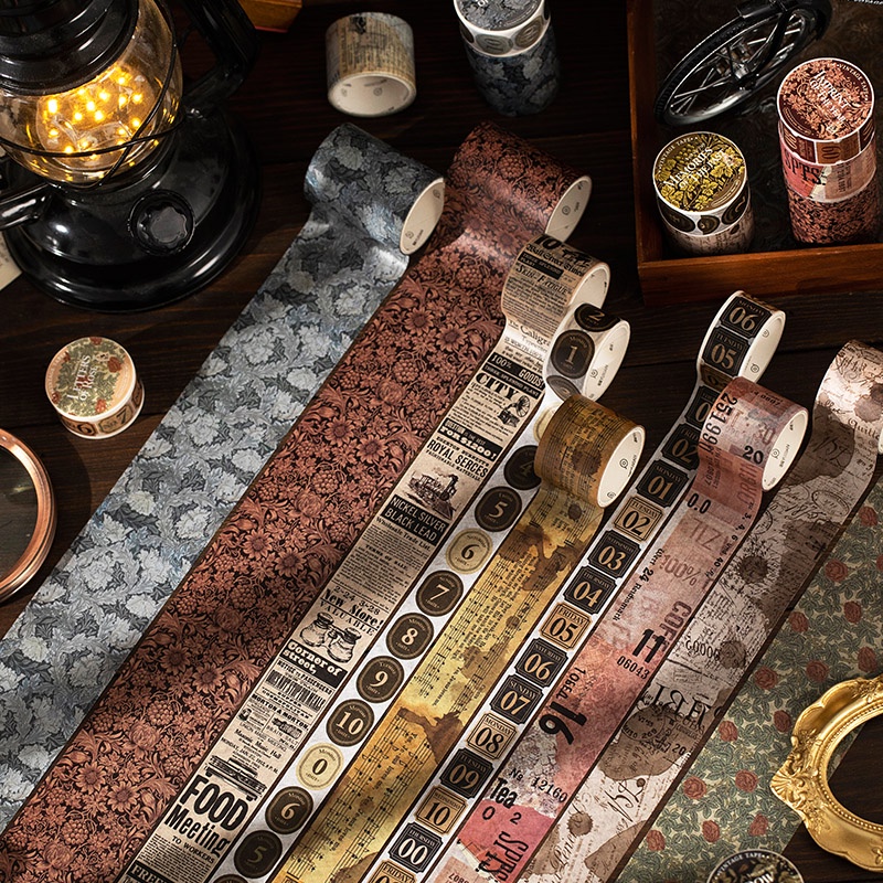 Enwei เทปวาชิ 50 มม.*2 ม. สไตล์วินเทจ สําหรับตกแต่งสมุดภาพ | Shopee ...