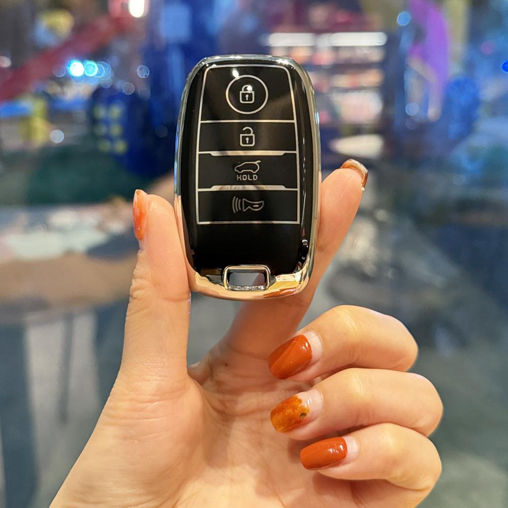 เคสรีโมตกุญแจรถยนต์ TPU 4 ปุ่ม สําหรับ KIA Rio Rio5 Sportage Ceed Cerato K3 KX3 K4 K5 Sorento ...