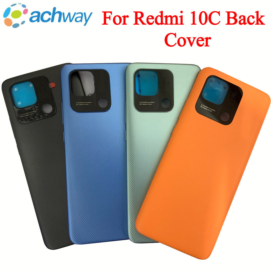 ใหม่สําหรับ Xiaomi Redmi 10C 220333QAG ฝาครอบแบตเตอรี่แผงกระจกด้านหลัง ...