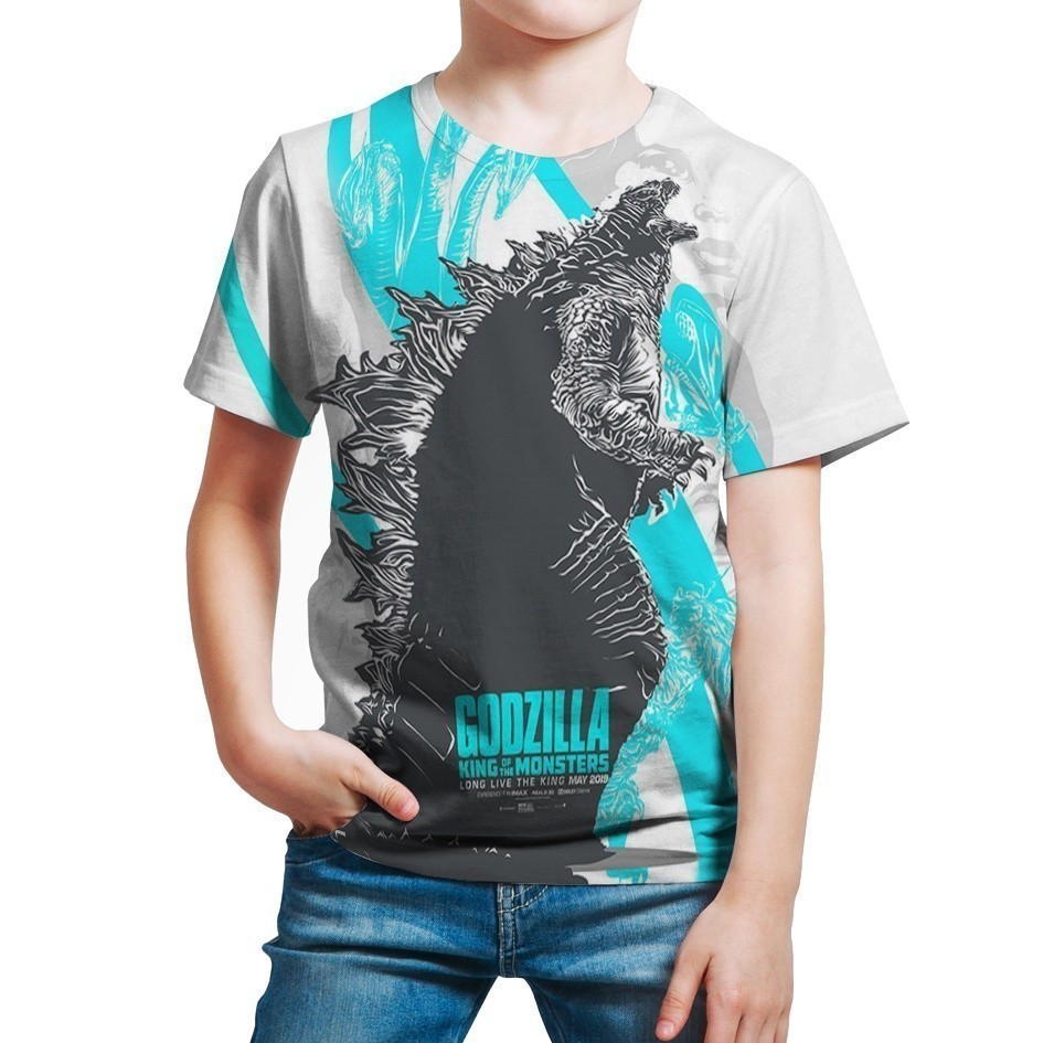 อายุ 3-13 ปี [Godzilla] Baju เด็กทารกเด็กผู้หญิง Budak Lelaki เสื้อยืด ...