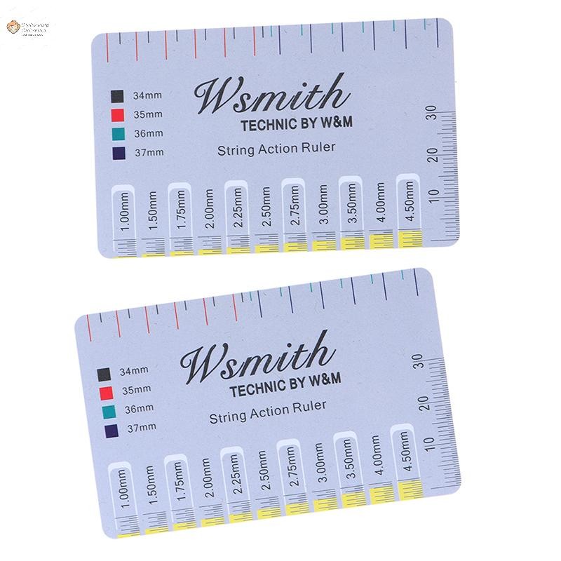 Cod 2 ชิ้นกีตาร์ String Action Gauge String Pitch ไม้บรรทัดเครื่องมือวัดไม้บรรทัดกีตาร์ใหม่