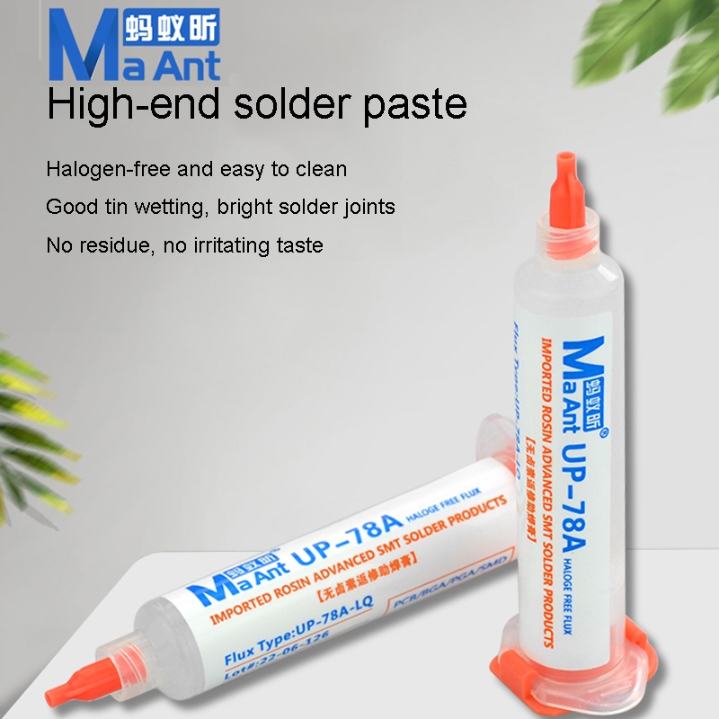 Maant UP-78A บัดกรีฟลักซ์ ไม่ใช้ฮาโลเจน สําหรับซ่อมแซมชิป SMD โทรศัพท์มือถือ | Shopee Thailand