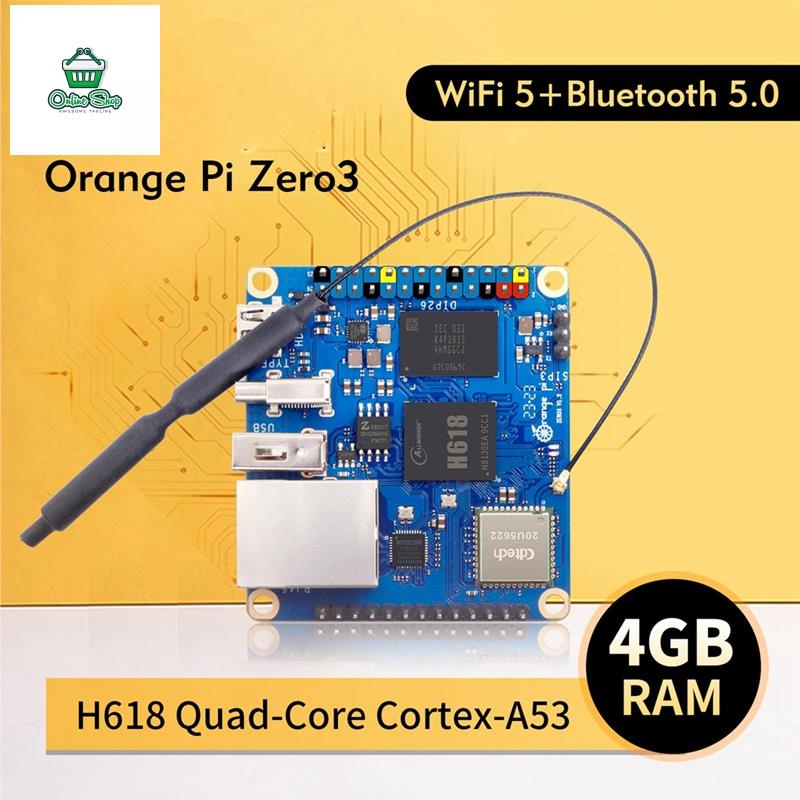 ชิปบอร์ดคอมพิวเตอร์ Allwinner H618 Wifi LPDDR4 Gigabit Zero 3 4GB อุปกรณ์เสริม สําหรับ Orange Pi ...