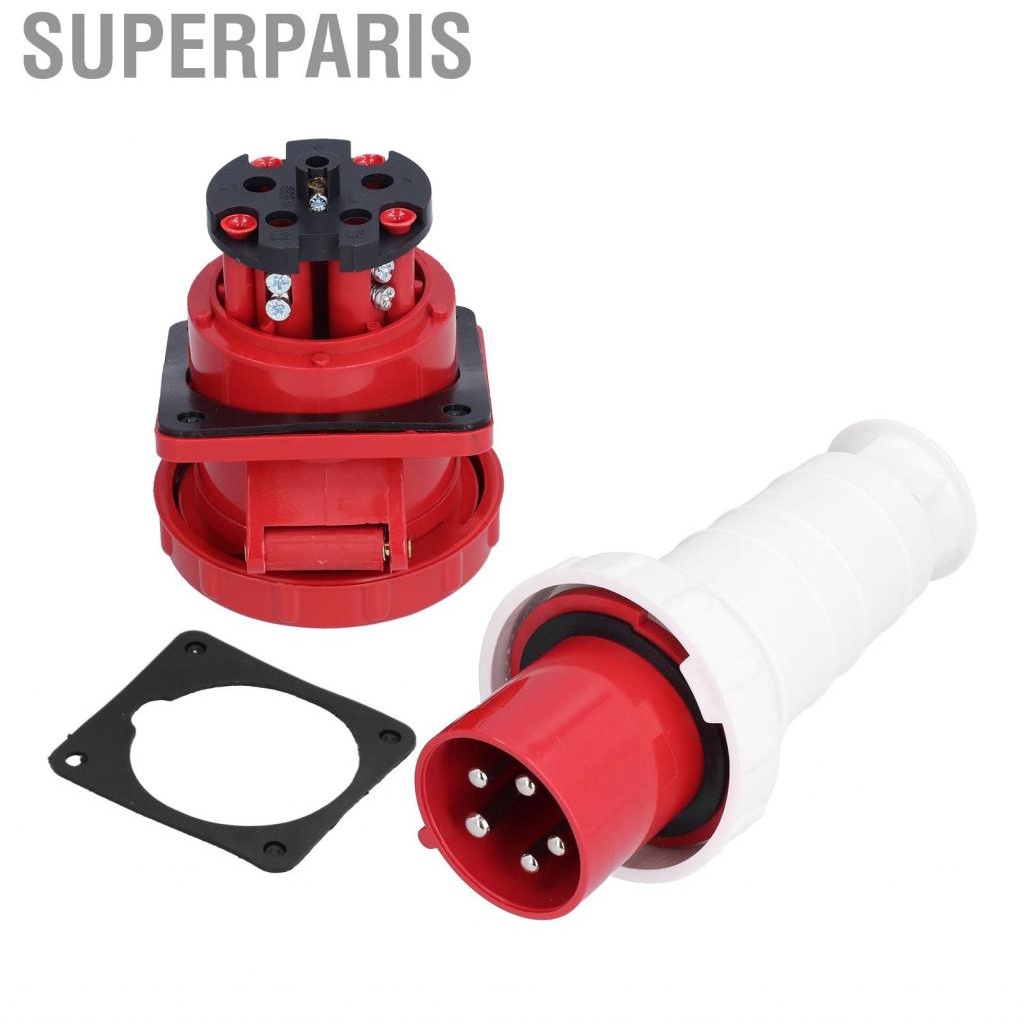 Superparis Industrial Plug Socket 5 Pin 3 Phase Power Connector IP67 ...