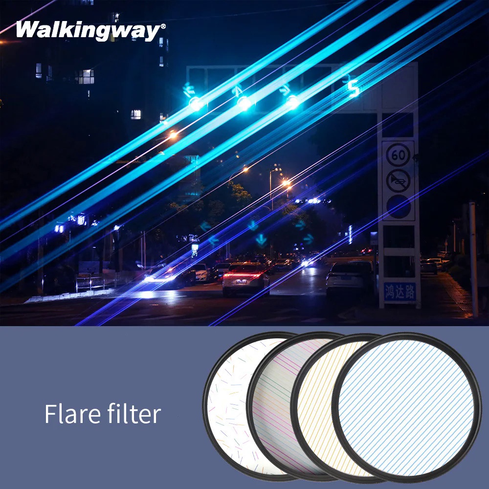 Circular lens Flare Filter Blue Rainbow Gold Effect Filter for Canon ...