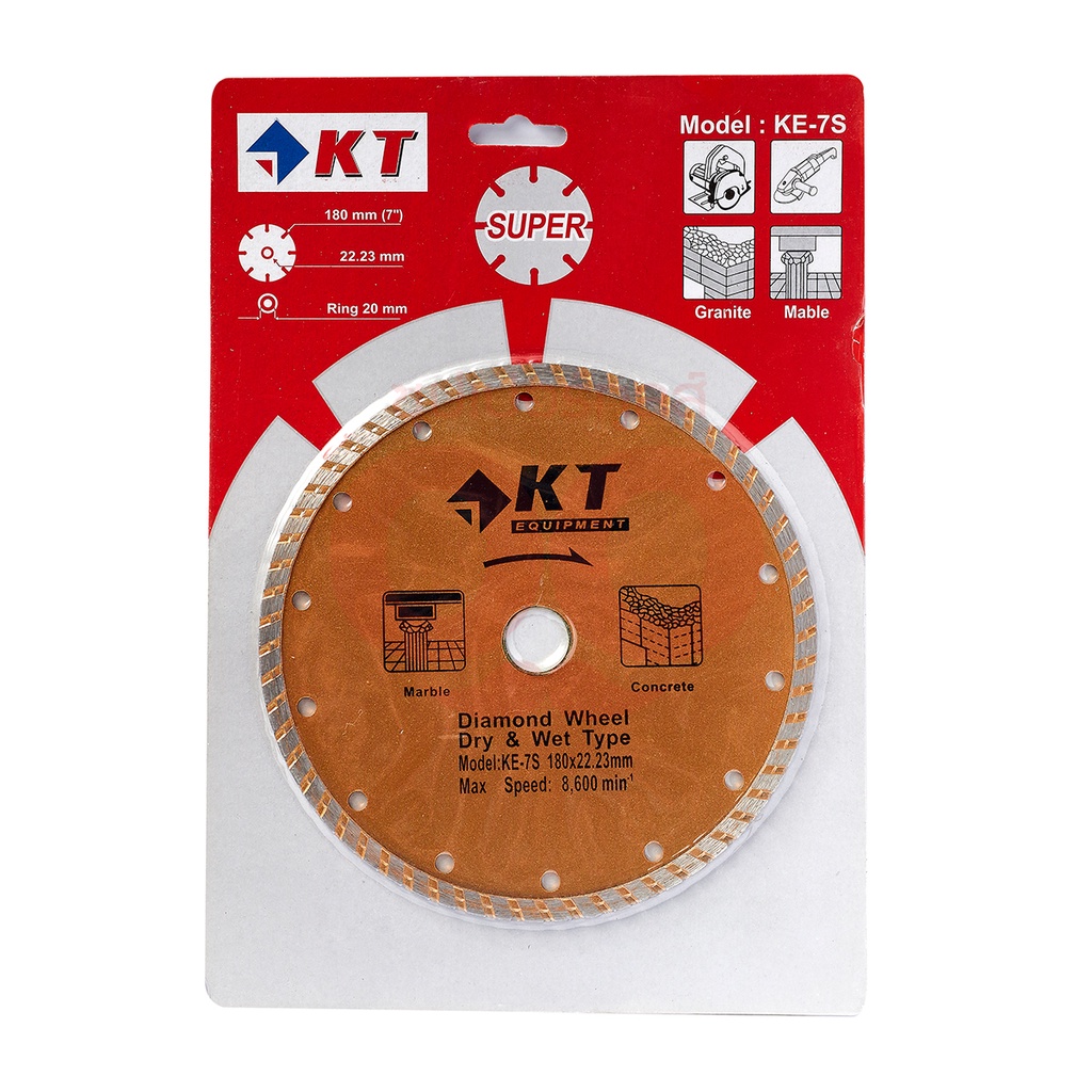 KT (เคที) KE-7S(SUPER)ใบเพชรตัดคอนกรีต 7" สีทอง | Shopee Thailand