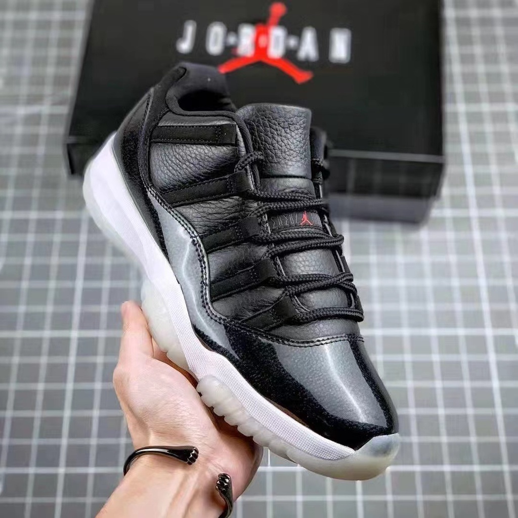 【Supplier】Air Jordan 11 Low AJ11 big devil black and white Basketball ...