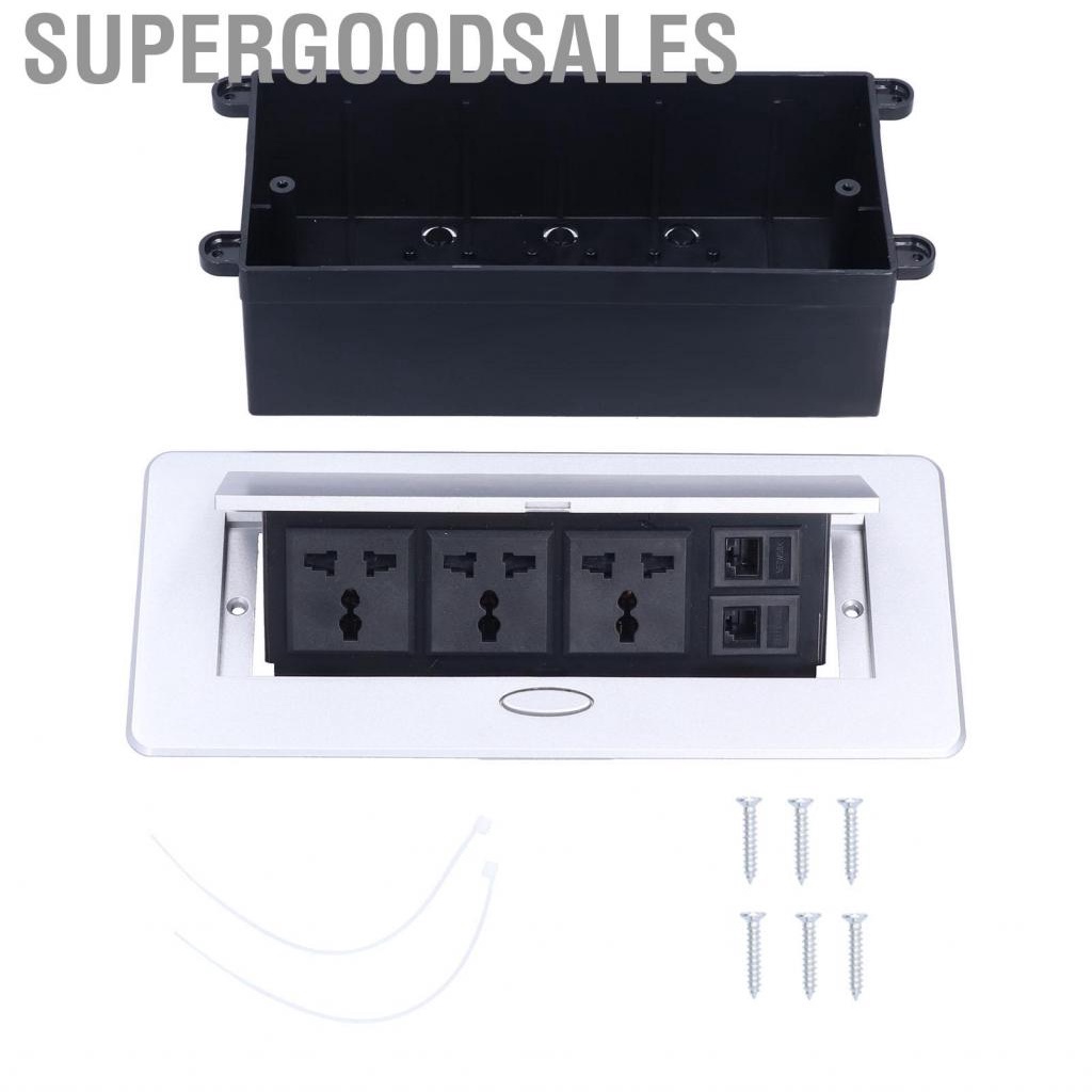 Supergoodsales Embedded Floors Electrical Outlet 3 Hole Floor Socket ...