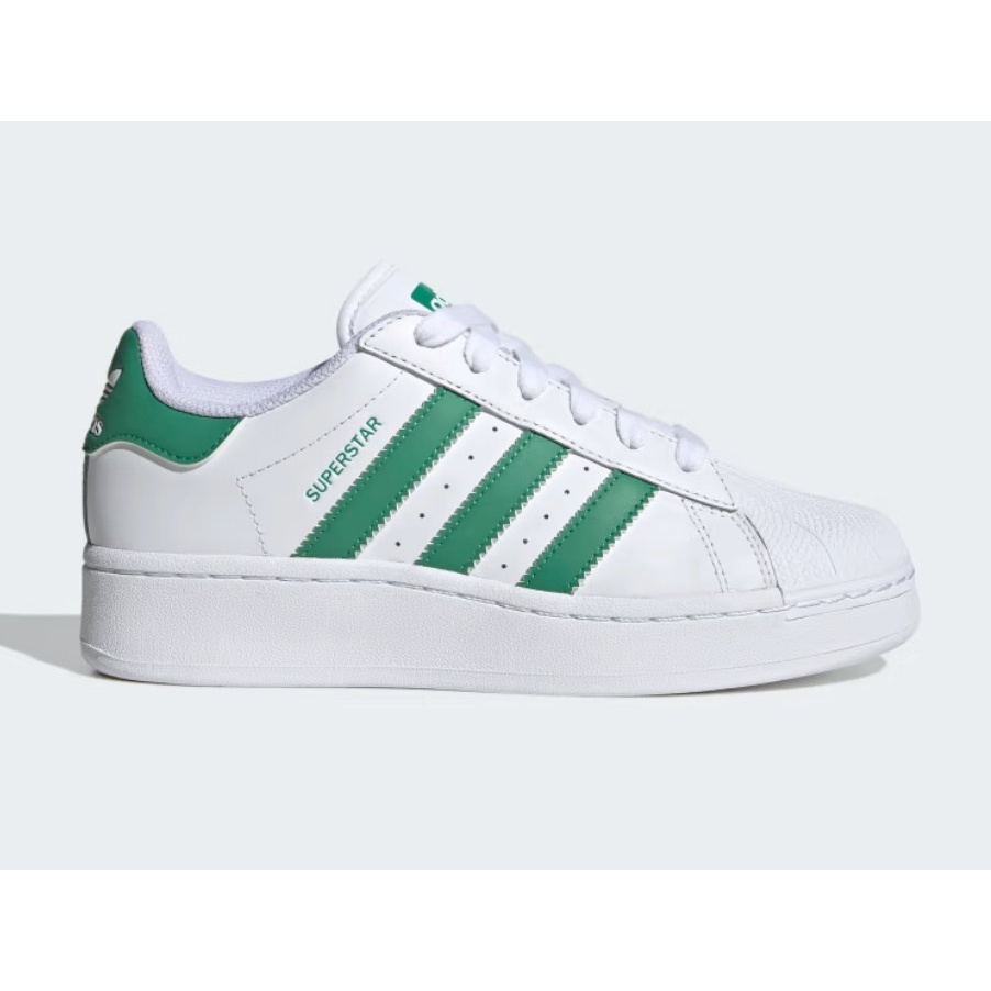 Adidas Model SuperStar XLG Color Green Cloud White for Korea version ...