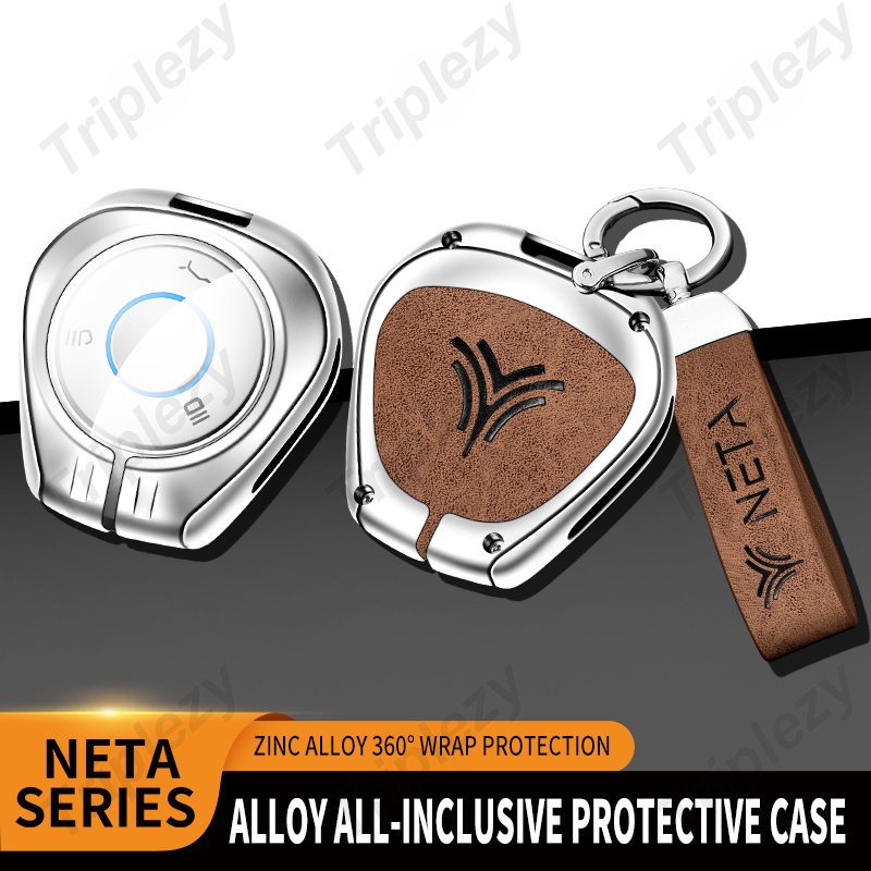 เคสกุญแจรถยนต์ หนังวัวแท้ ผสมสังกะสี สไตล์เรโทร สําหรับ Neta V Neta U ...