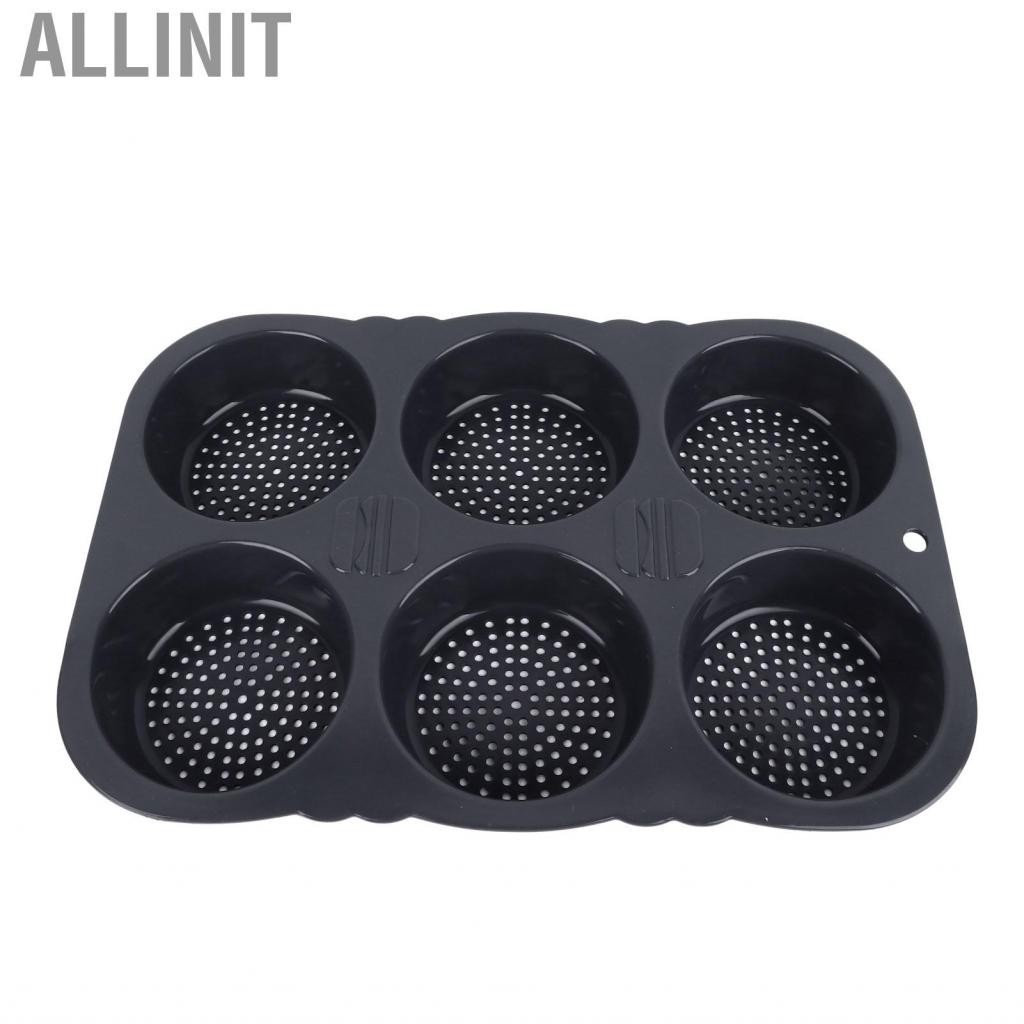 Allinit 6 Cavity Hamburger Bun Mould Foldable Reusable Bread ‑40℉ To ...