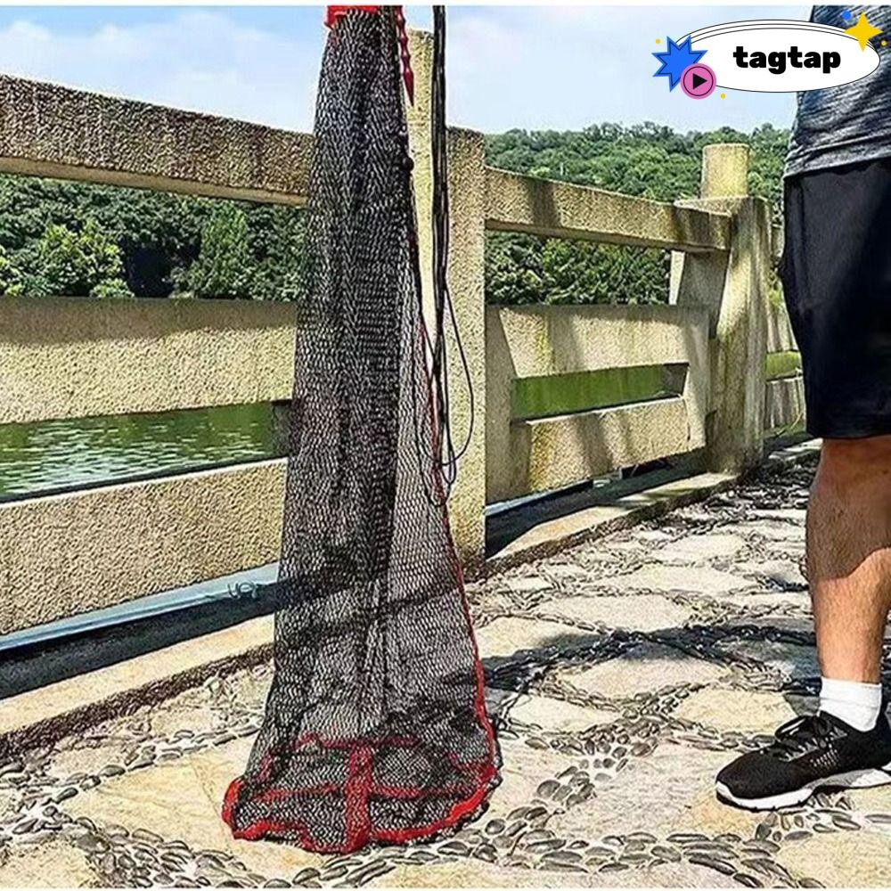 Tagtap กรงปลา, กระเป๋าตกปลาไนลอนพับได้, พกพาสะดวก ตะกร้าตกปลาสีเขียวและ ...