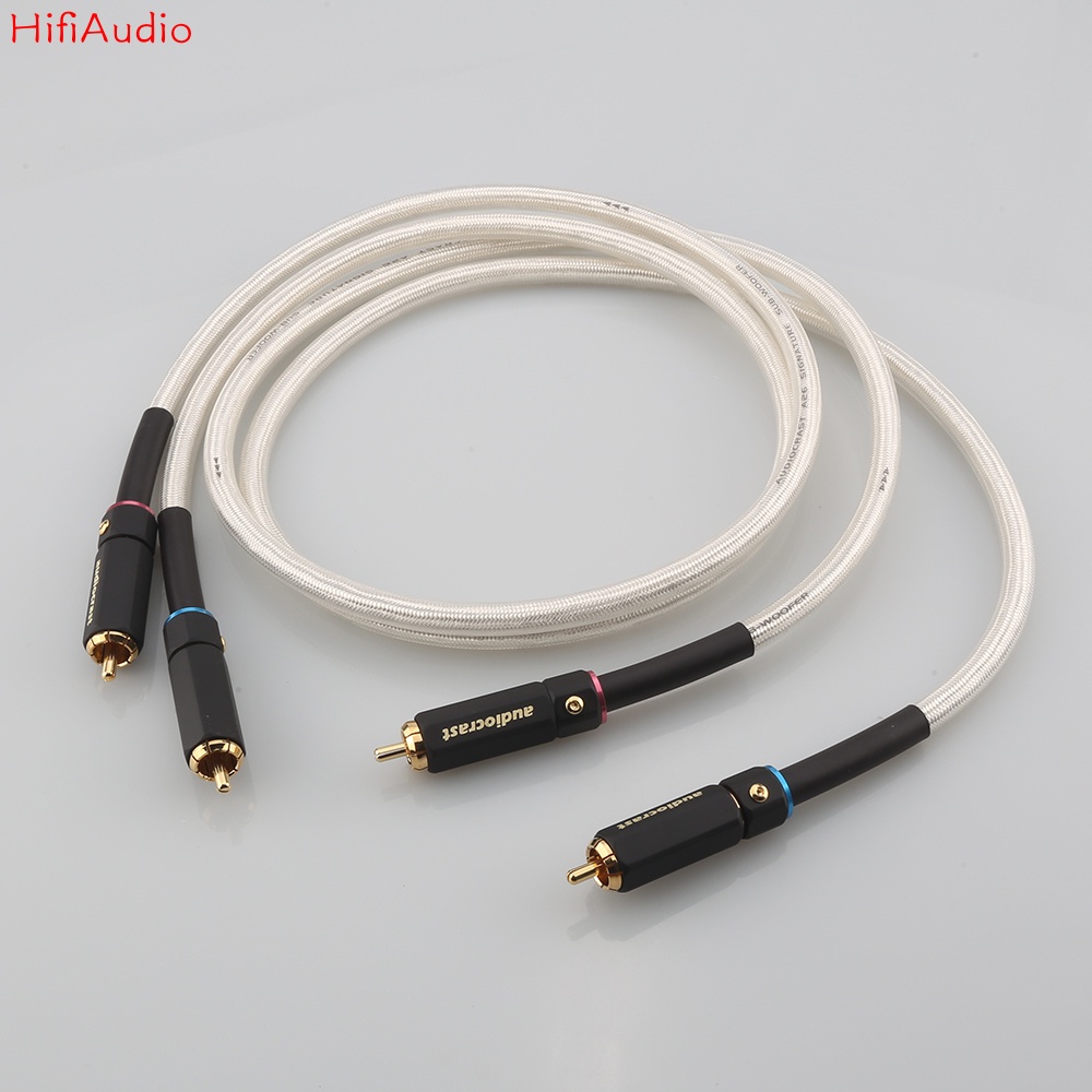 ใหม่ HIFI A26 คู่สาย RCA High-performance Premium Hi-Fi Audio 2rca ถึง 2rca เชื่อมต่อกันสาย ...