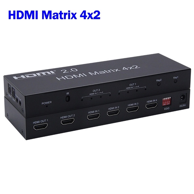6x2 สวิตช์ HDMI Matrix 4K 60Hz HDMI Matrix 6 in 2 Out HDMI Video ...