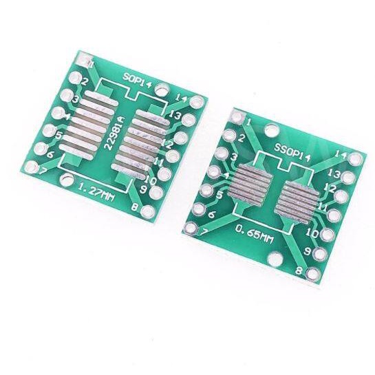 (5ชิ้น)SOP14 SSOP14 TSSOP14 to DIP14 Pinboard SMD To DIP Adapter 0.65mm/1.27mm to 2.54mm DIP Pin ...