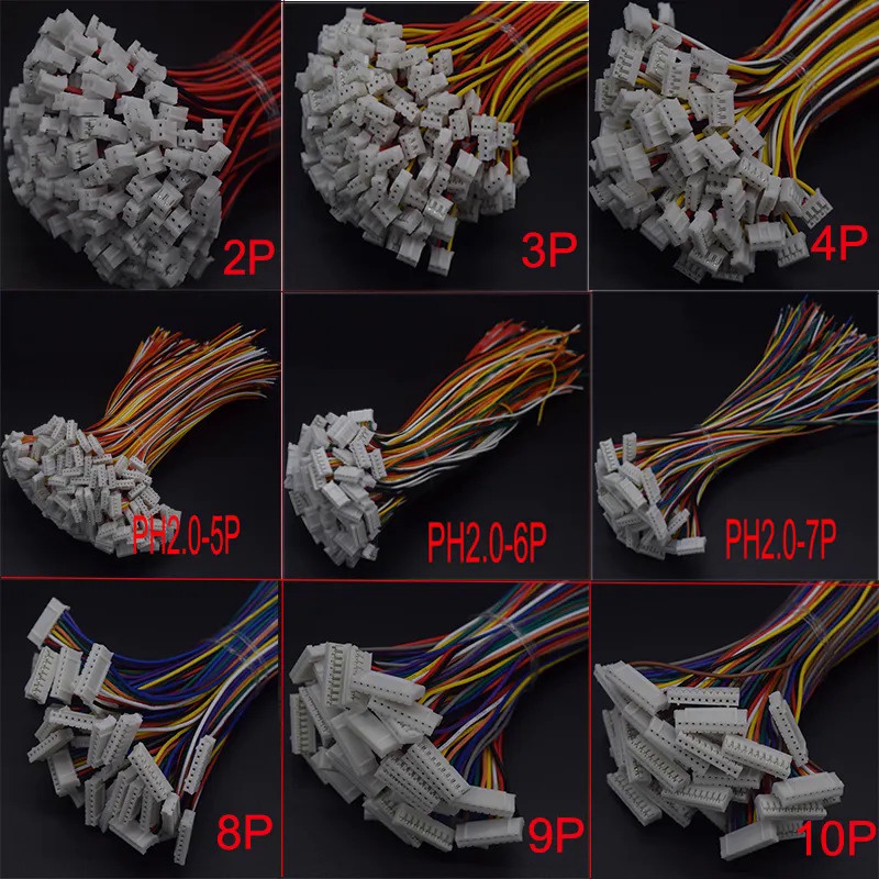 สายเคเบิลเชื่อมต่อ ปลั๊กไฟ 2 3 4 5 6 7 8 9 10 Pin JST PH 2.0 ตัวผู้ ขนาดเล็ก 10 ชิ้น | Shopee ...