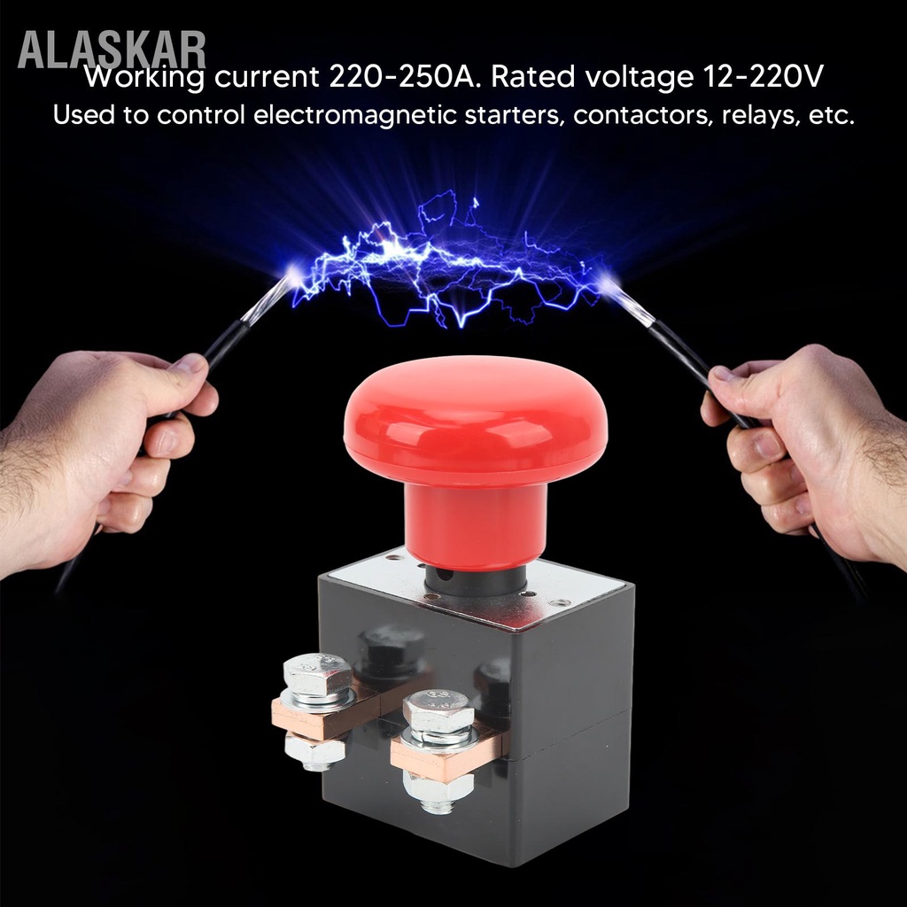 ALASKAR สวิตช์ปุ่มกดหยุดฉุกเฉิน IP67 กันน้ำ 220-250A 12-220V 50 มม. ...