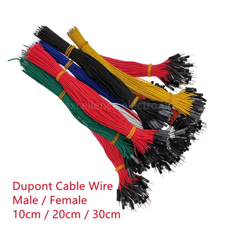 10pcs 2.54MM Pitch Wire Dupont Line Single Head ชายหญิง 1P Dupont Cable ...