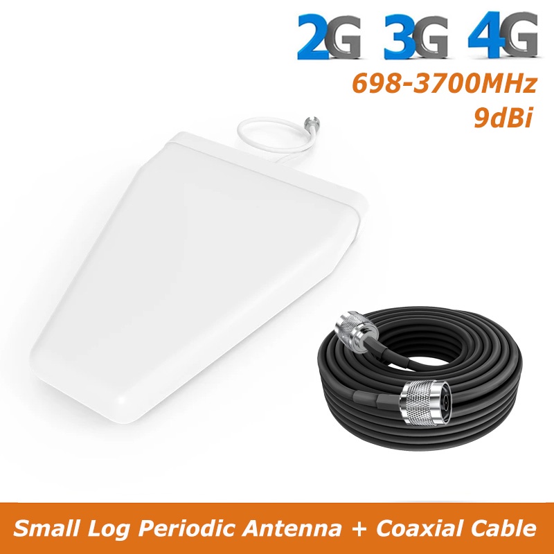 เสาอากาศเชื่อมต่อ 9dBi 12Bi LTE Log Periodic N Female 698-3800MHz 4G ...