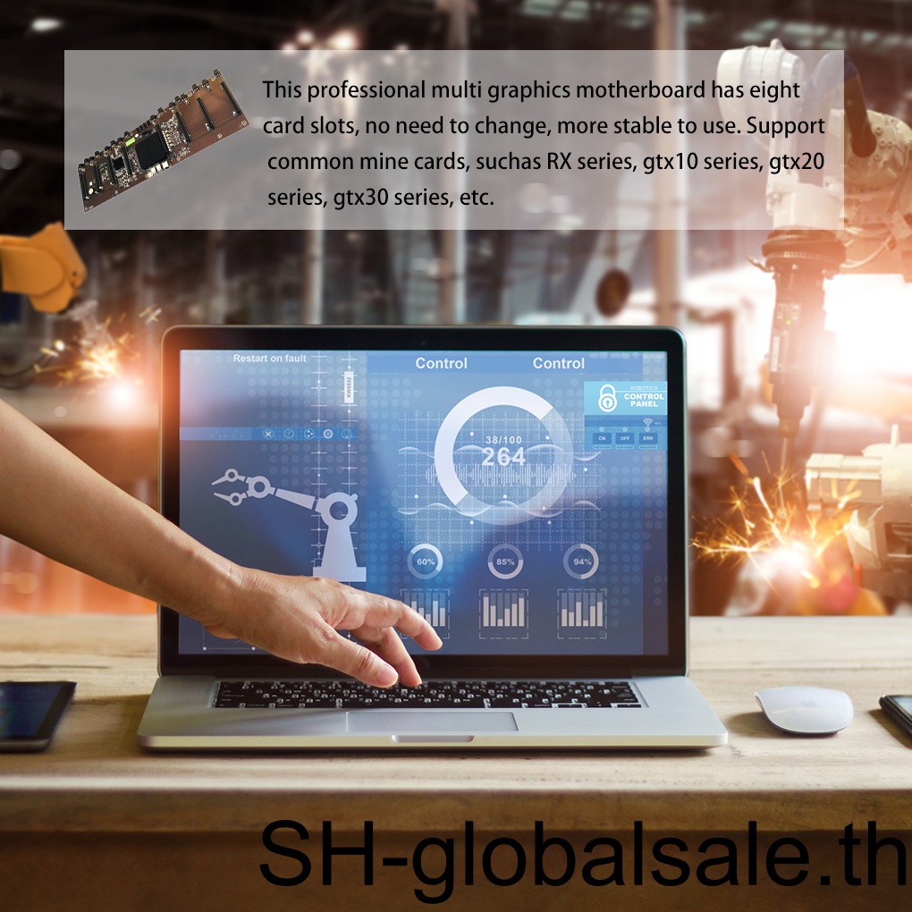 เมนบอร์ดคอมพิวเตอร์ชิป HM65 CPU พร้อมการ์ดวิดีโอ 8 ช่อง PCI-E | Shopee Thailand