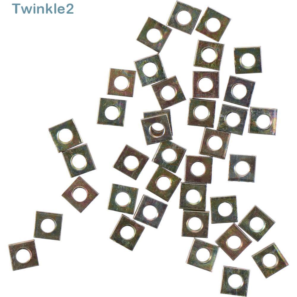 Twinkle ชุดน็อตชุบสังกะสี หัวสี่เหลี่ยม 4 มุม M4X7 มม.X2 มม. 50 ชิ้น ...