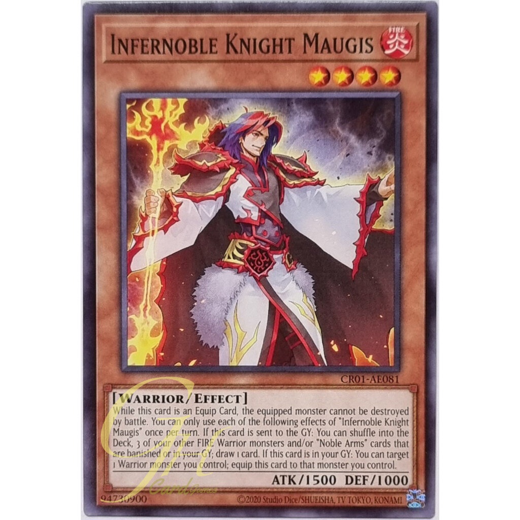 Yugioh [CR01-AE081] Infernoble Knight Maugis (Common) | Shopee Thailand
