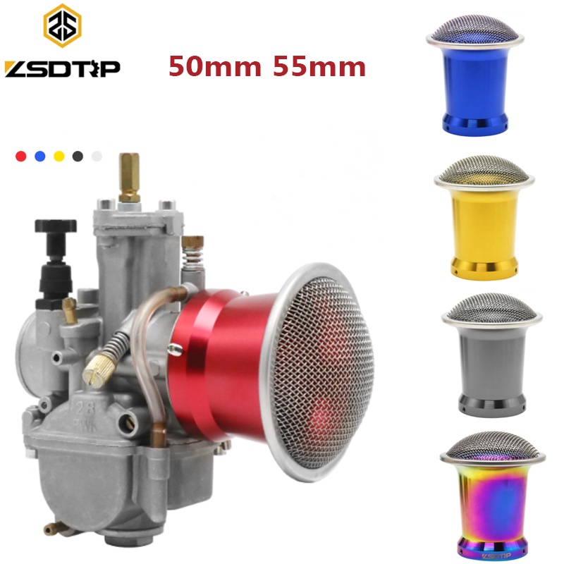 ZSDTRP-50/55mm Carburetor Air Filter With Mesh Trumpet Velocity Stack ...