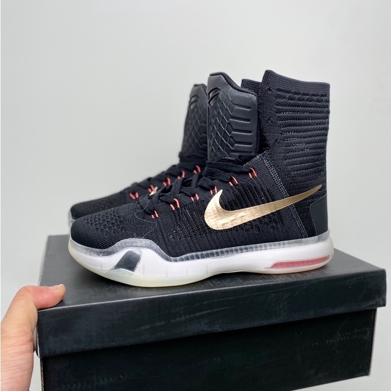 Nike Zoom Kobe X High Black Gold Kobe 10 Kobe รองเท้าสำหรับรองเท้า ...