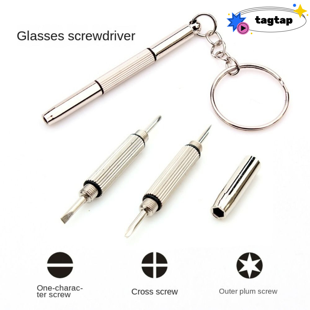 Tagtap ไขควงแว่นตา, เหล็กพร้อมชุดซ่อมไขควงพวงกุญแจ, เครื่องมือมือความ ...