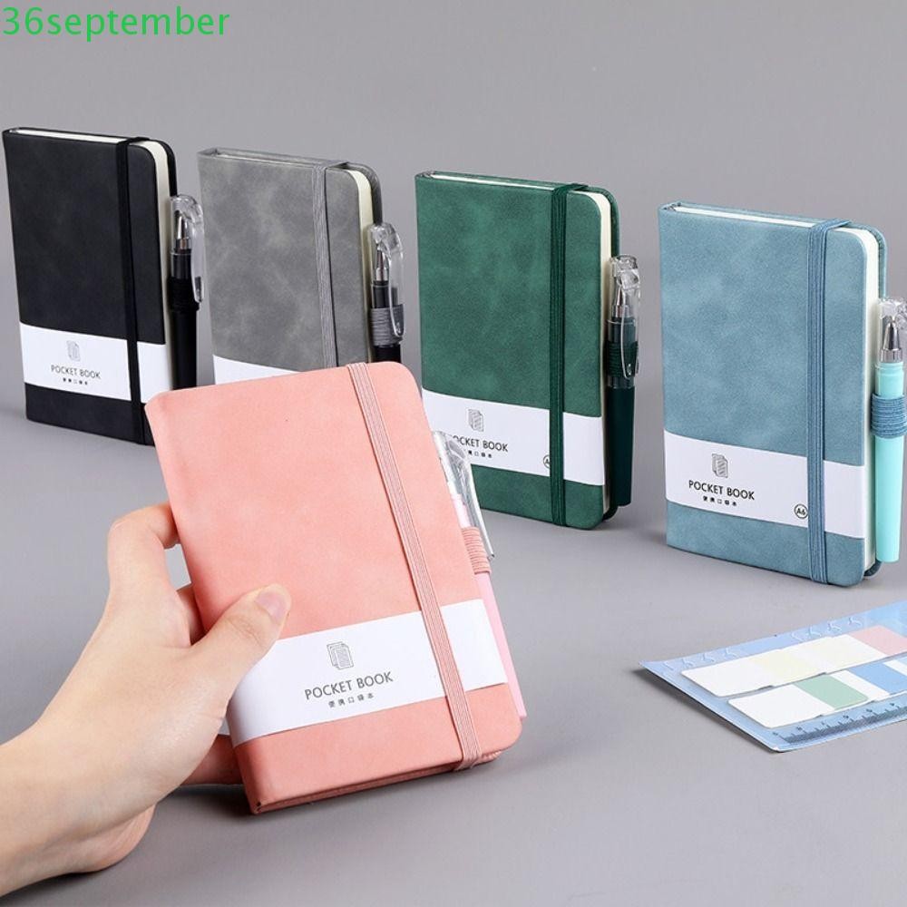 September A6/A7 Pocket Notepad, A6/A7 พร้อมวงยืดหยุ่นแบบพกพา Mini ...