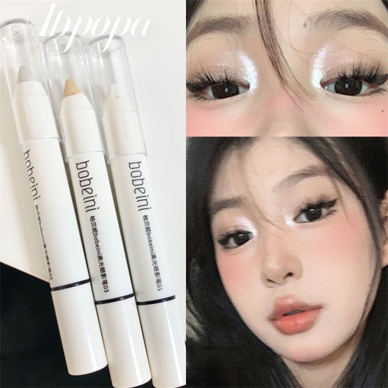 Bobeini Shine Natural Highlight Eyeshadow Pen แม่นยํา Brightening 3 สี ...