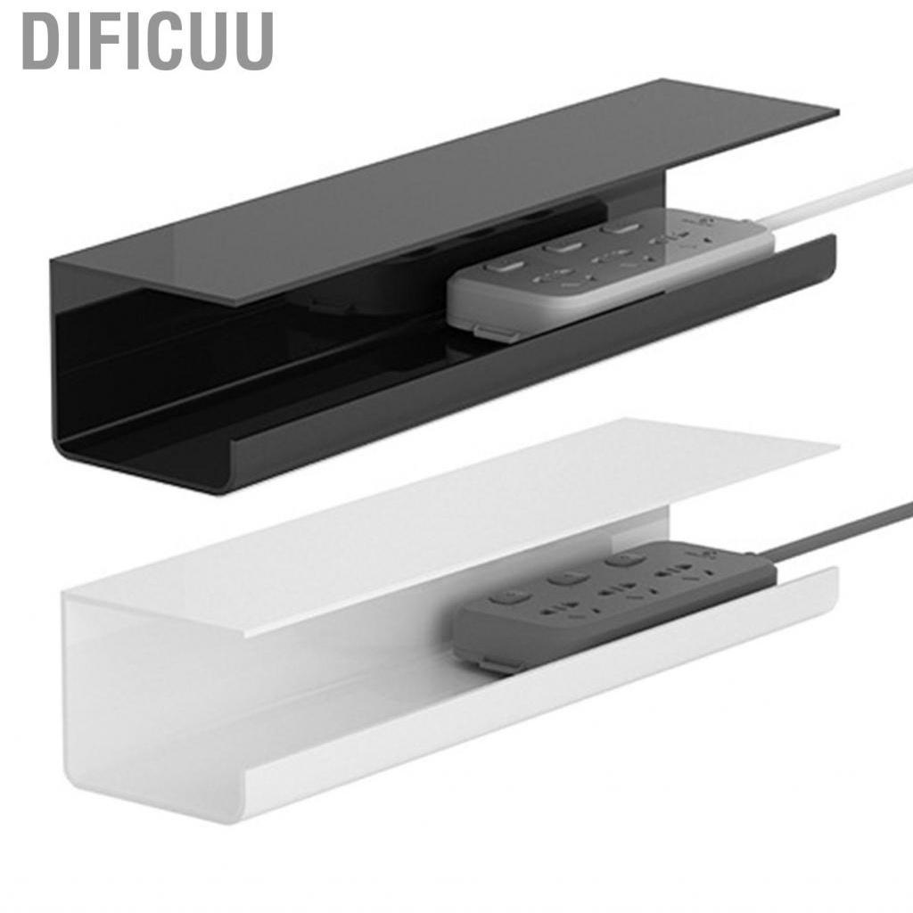 Dificuu Under Desk Cable Organizer Tray Simple Installation PVC ...