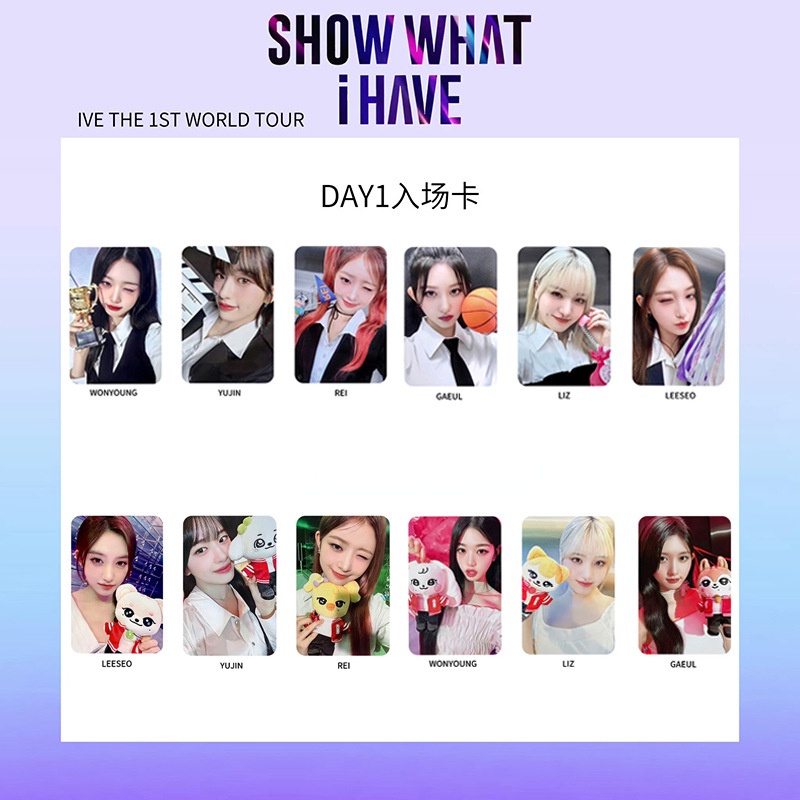 การ์ดคอนเสิร์ตพิเศษ ลาย Kpop IVE World Tour DAY1 Entrance Card Jang Won Young | Shopee Thailand