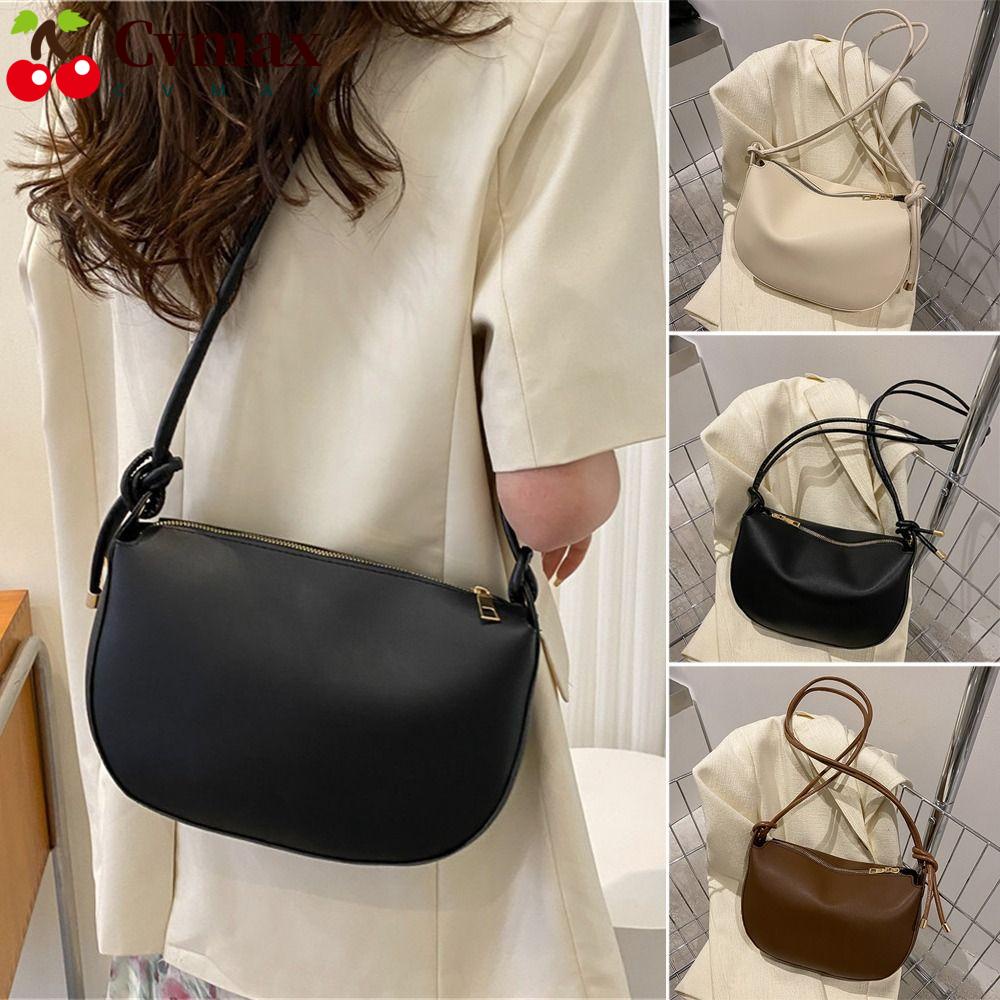 Cvmax กระเป๋าสะพายไหล่ สะพายข้าง หนัง PU สีพื้น ความจุขนาดใหญ่ | Shopee Thailand