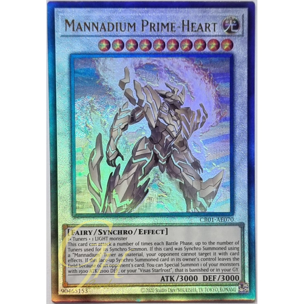Yugioh [CR01-AE070] Mannadium Prime-Heart (Ultimate Rare) | Shopee Thailand