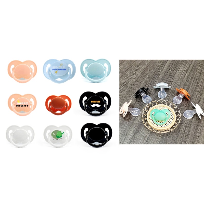 Innlike1 ปลอดภัยผู้ใหญ่ Pacifier ขนาดใหญ่ Calibre นุ่มซิลิโคน Pacifiers ...