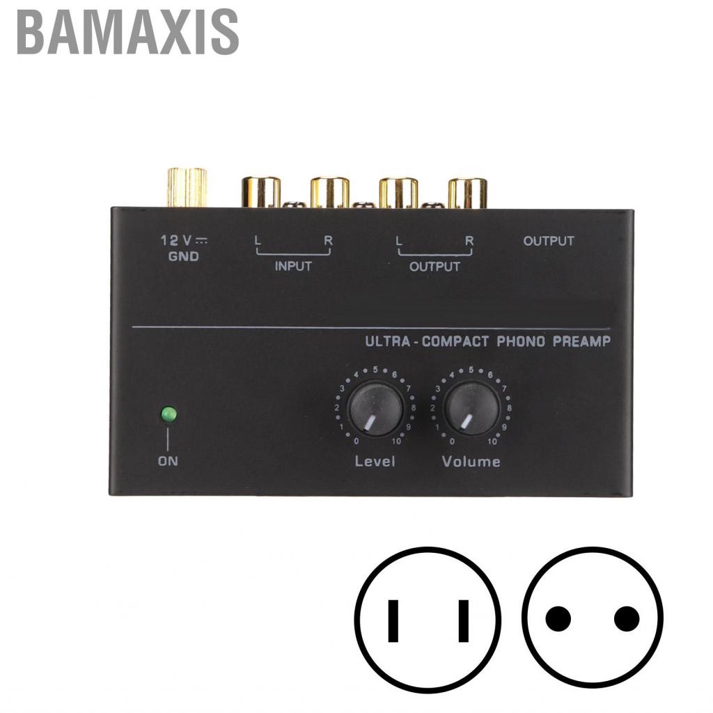 Bamaxis Phono Turntable Preamp Knob Control Mini Dual Gain RCA Input ...