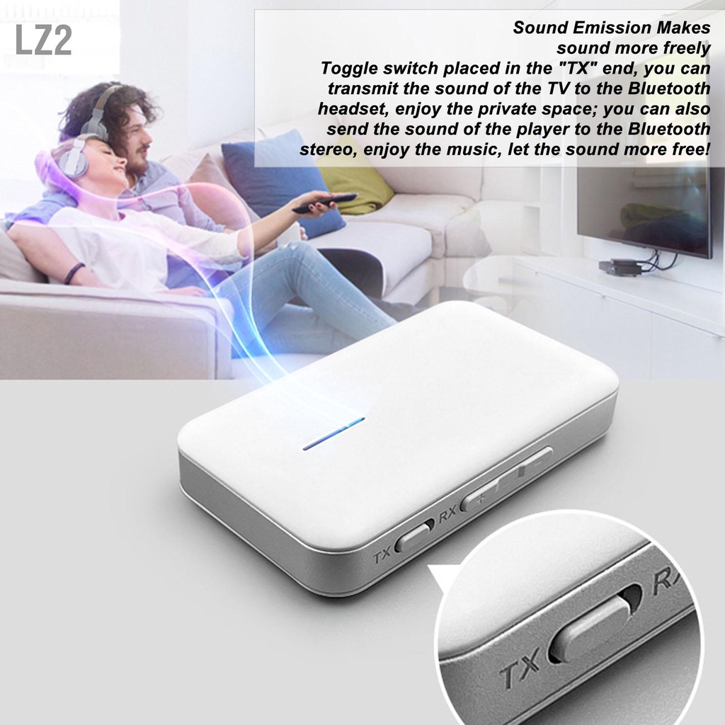 LZ2 ตัวรับสัญญาณบลูทูธ 2 in 1 3.5 มม.AUX Bluetooth อะแดปเตอร์เพลงไร้สาย ...
