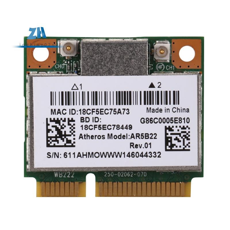 การ์ด Wifi ไร้สาย AR5B22 2.4 5GHz Dual Band 802.11Ac บลูทูธ 4.0 WLAN ...