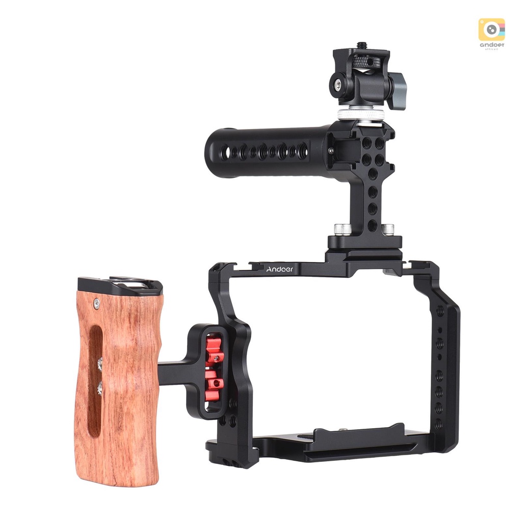 Andoer Aluminum Alloy Camera Cage Kit including Camera Cage + Top ...