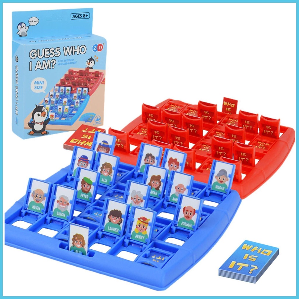【Who Is IT】ของเล่นปริศนา เกมกระดาน Guess Who I Am Board Game Classic ...