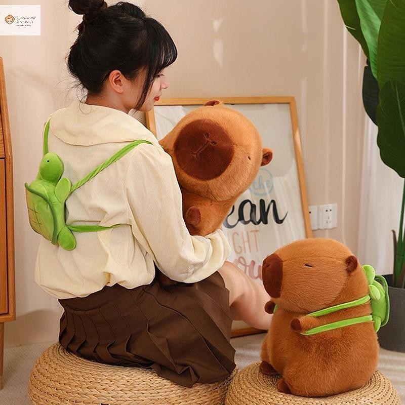 Cod น่ารัก Capybara Plush Kawaii Capybara ตุ๊กตาสัตว์ของเล่นเต่ากระเป๋าเป้สะพายหลัง Plushies กอด ...