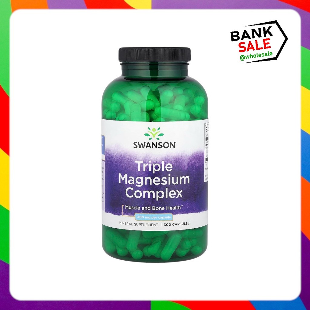 Swanson, Triple Magnesium Complex, 400 mg, 300 Capsules | Shopee Thailand