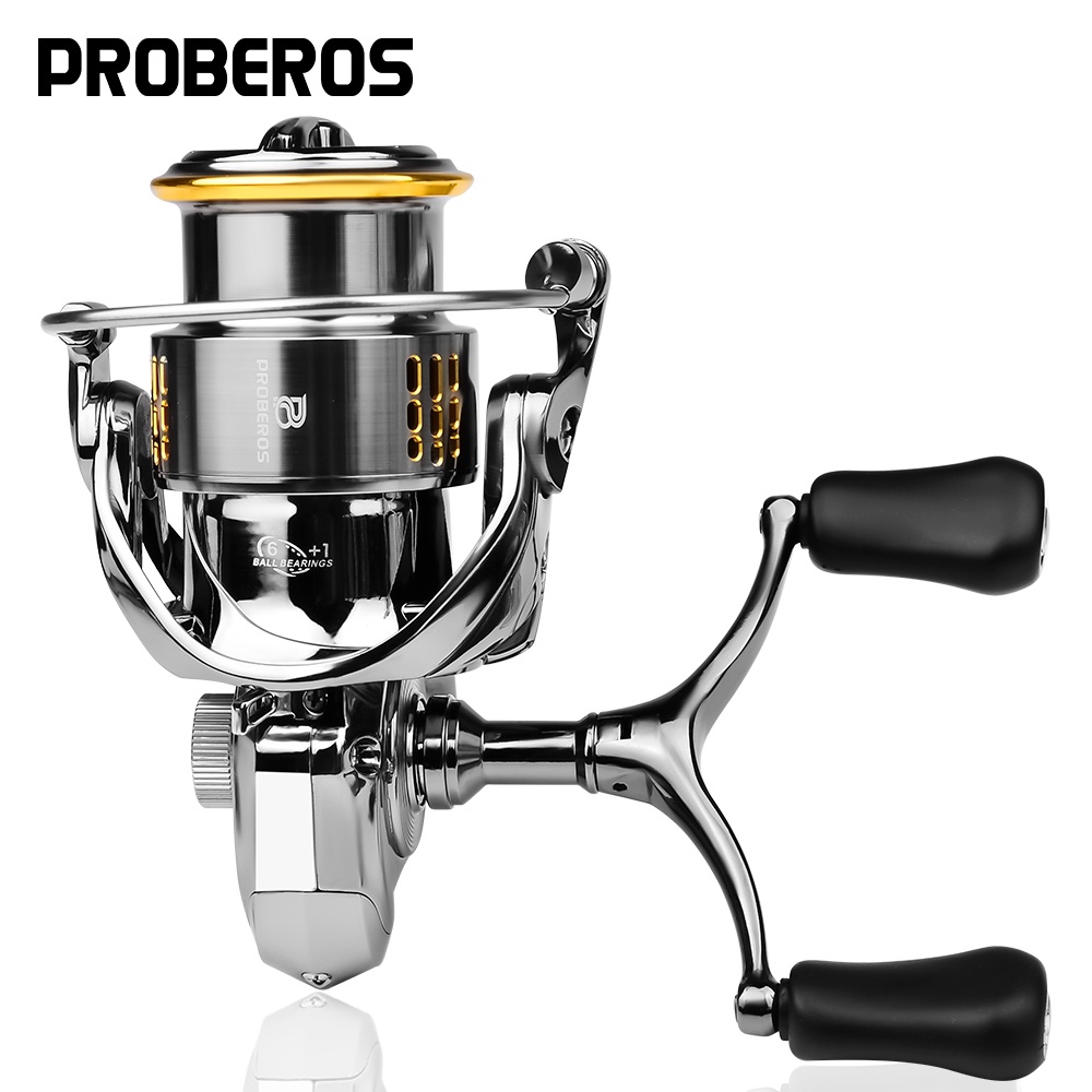 PROBEROS Full Metal Double Rocker Swivel Fishing Reel 6.2:1 Gear Ratio ...